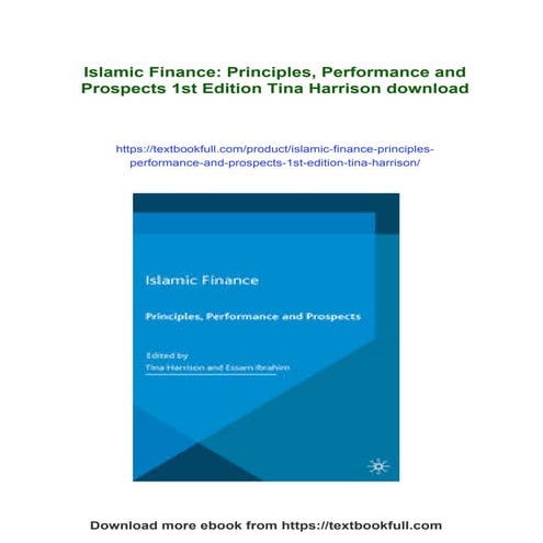 Islamic Finance: Principles, Performance and Prospects 1st Edition Tina ...