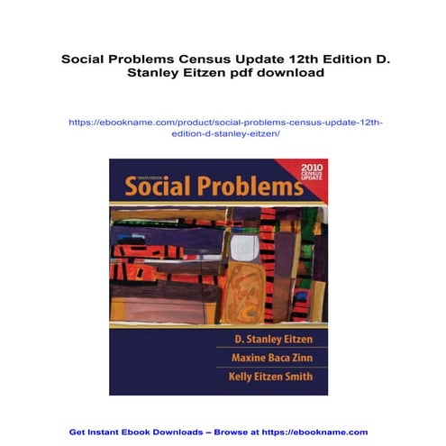 Social Problems Census Update 12th Edition D. Stanley Eitzen | PDF