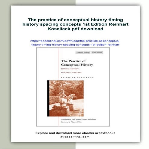 The practice of conceptual history timing history spacing concepts 1st ...