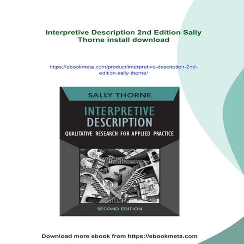Interpretive Description 2nd Edition Sally Thorne | PDF