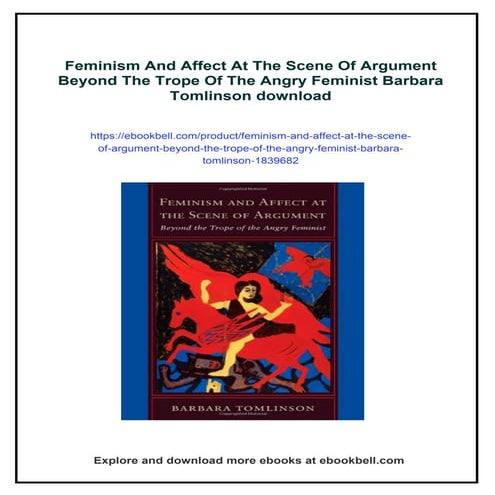Feminism And Affect At The Scene Of Argument Beyond The Trope Of The ...