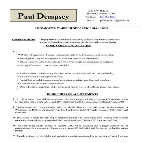 Paul Dempsey Resume - Final.docx 1 | PDF