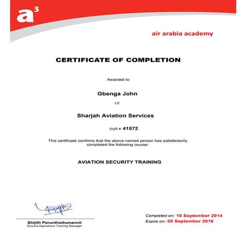 AVIATION SECURITY TRAINING (1) | PDF | Air Travel | Travel Type