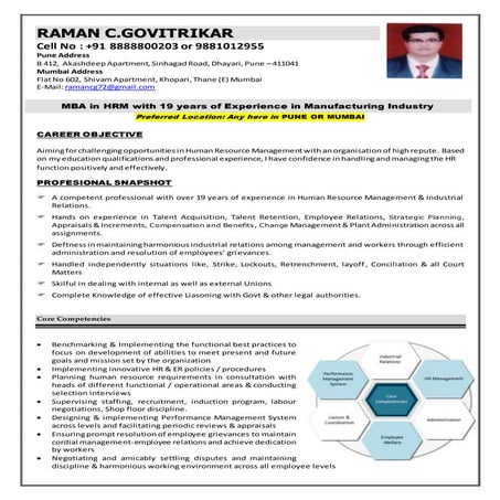RAMAN RESUME - HR | DOCX