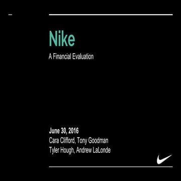 Nike Financial Analysis | PDF