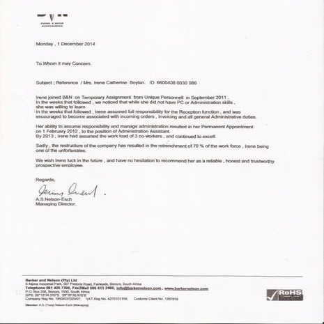 Reference Letters | PDF