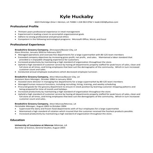 Kyle Huckaby Resume | PDF