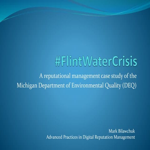 Flint Water Crisis Presentation | PPSX
