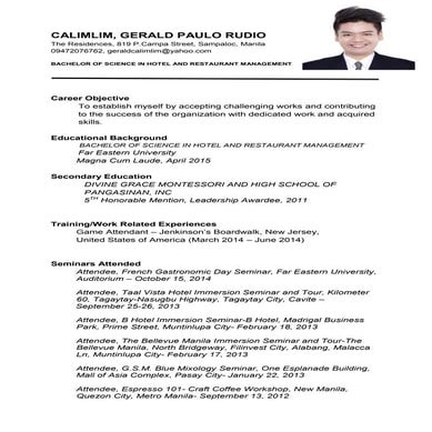 CV CALIMLIM | PDF