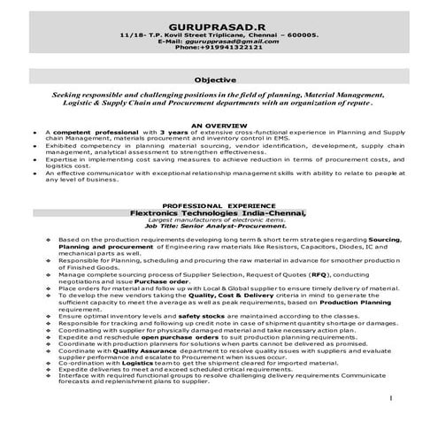 Guruprasad R_Resume | PDF