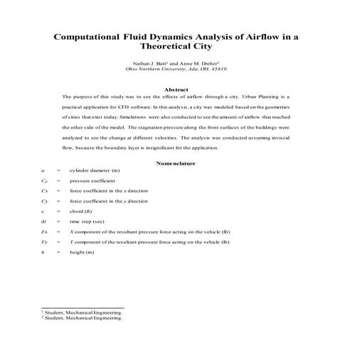 CFD Class Project | DOCX