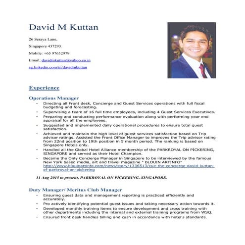 David M Kuttan resume May 2016 | PDF