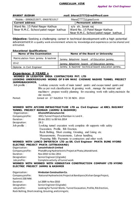 Resume of Subir Pandit | PDF