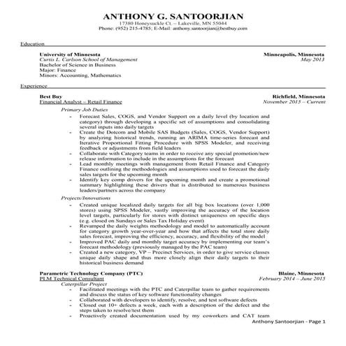 P. Swanson Resume | PDF