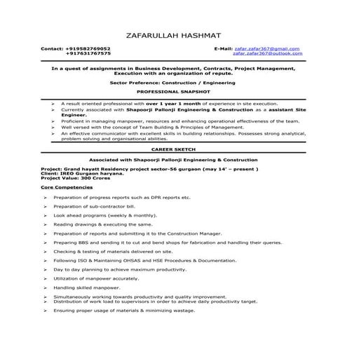 zafar resume new | PDF