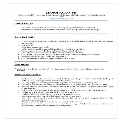 Manoj_Resume | DOCX