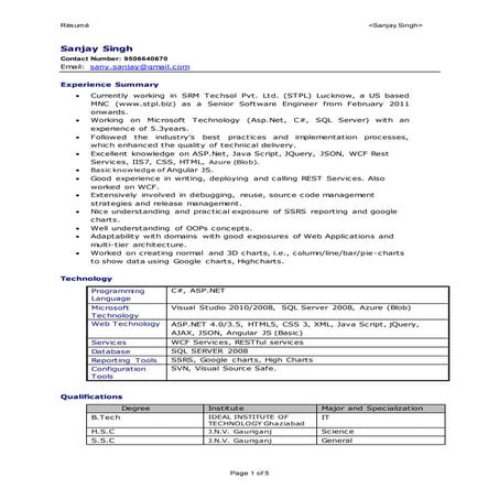 sanjay_resume | DOCX
