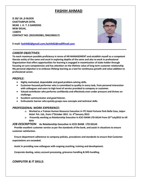 Resume for Store incharge | PDF