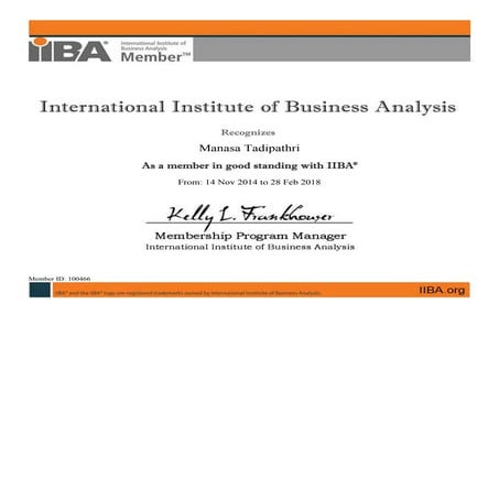 IIBA Membership | PDF