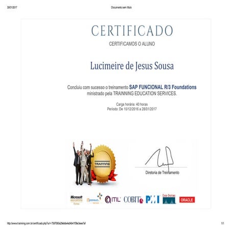 Certificado SAP | PDF