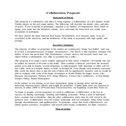 Collaboration Proposal | DOCX