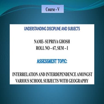 91 SUPRIYA GHOSH INTERRELATION WITH GEOGRAPHY | PPT