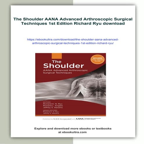 The Shoulder AANA Advanced Arthroscopic Surgical Techniques 1st Edition ...
