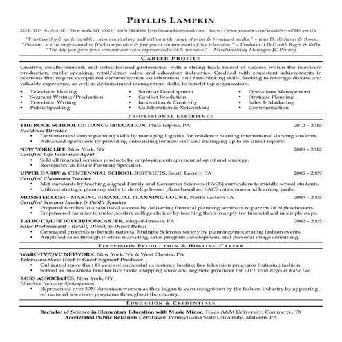 Phyllis Lampkin resume_PL | PDF