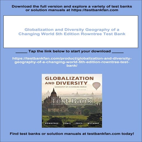 Globalization and Diversity Geography of a Changing World 5th Edition ...