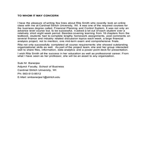 Letter of Recommendation for Ankit Jain | PDF