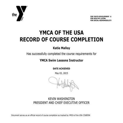 YMCA Swim Lessons Instructor | PDF