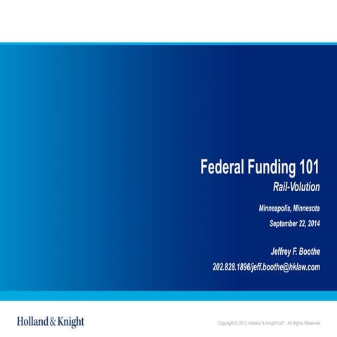 RV 2014: Show Me the Money- Federal Funding in a Non-Earmark World ...