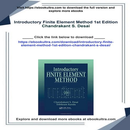 Introductory Finite Element Method 1st Edition Chandrakant S. Desai | PDF