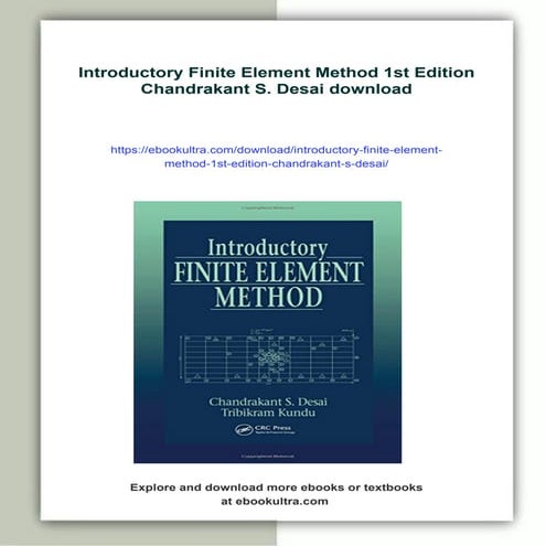 Introductory Finite Element Method 1st Edition Chandrakant S. Desai | PDF