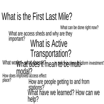 RV 2014: Can We Get There from Here? First and Last Miles by Carlos ...