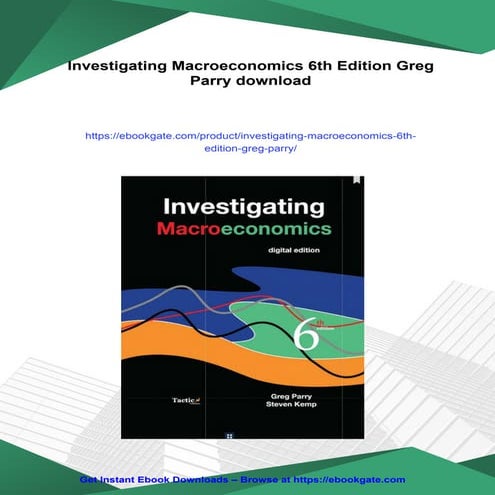 Investigating Macroeconomics 6th Edition Greg Parry | PDF