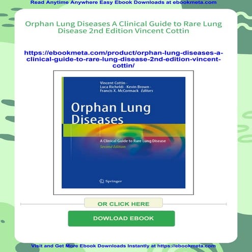 Orphan Lung Diseases A Clinical Guide to Rare Lung Disease 2nd Edition ...