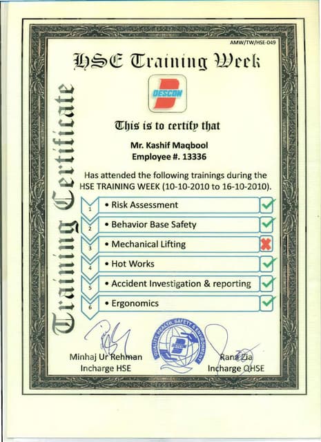 MT LEVEL II CERTIFICATE | PDF