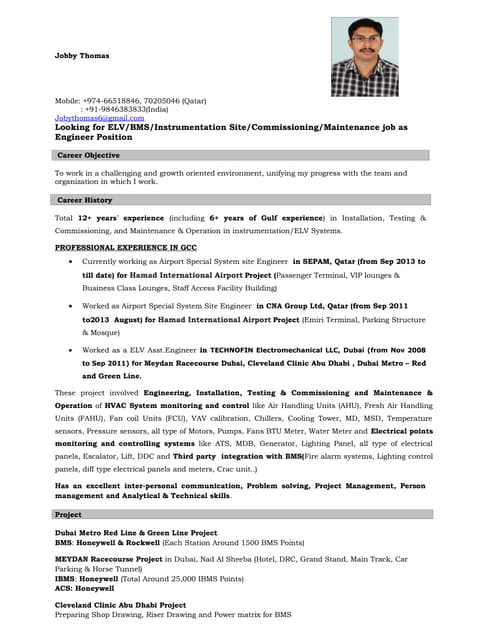 CV - ELV ENGINEER | PDF