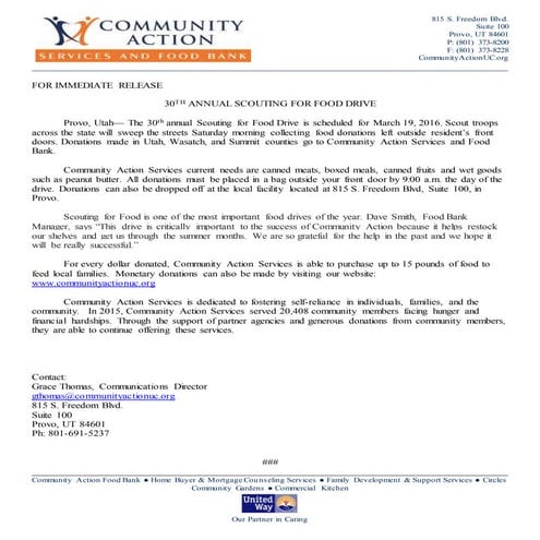 Scouting for Food 2016 Press Release Final | DOCX