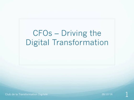 Digital Transformation in the Finance Sector | PPT