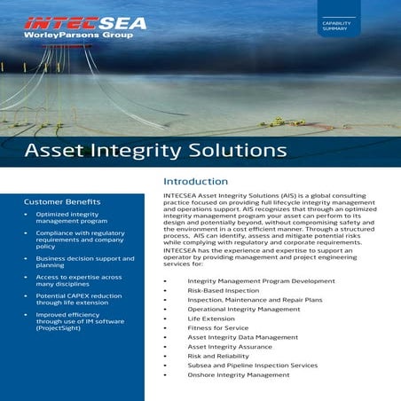 Asset Integrity Solutions rev6 | PDF | Business | Business and Finance