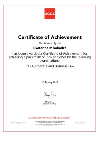 ACCA Professional Level Certificate | PDF