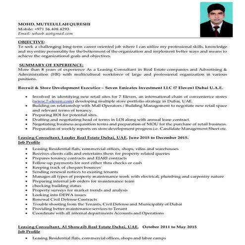 Mirza Abrar Ahmed Baig CV | DOC