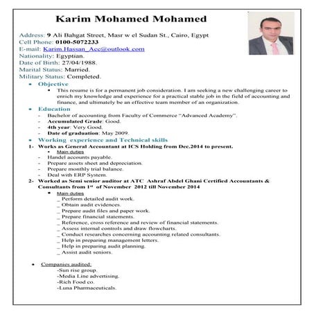 Resume [Karim] | PDF | Resume Writing and Advice | Job Search