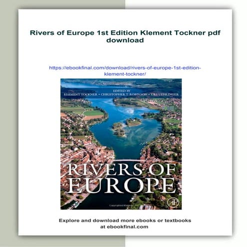 Rivers of Europe 1st Edition Klement Tockner | PDF