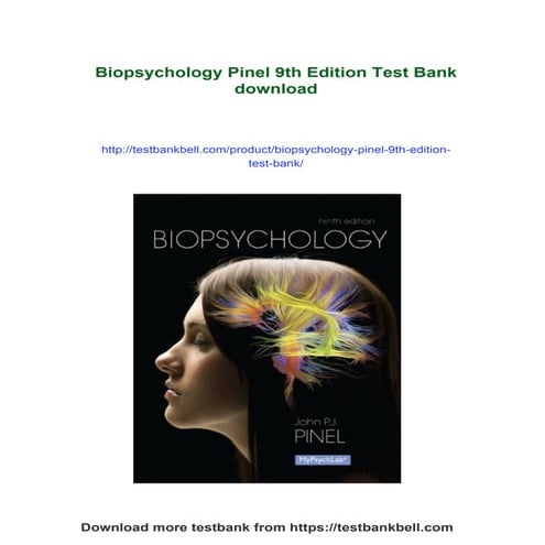 Biopsychology Pinel 9th Edition Test Bank | PDF