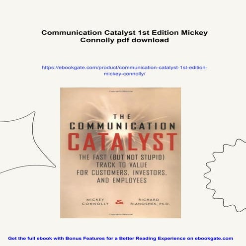Communication Catalyst 1st Edition Mickey Connolly | PDF