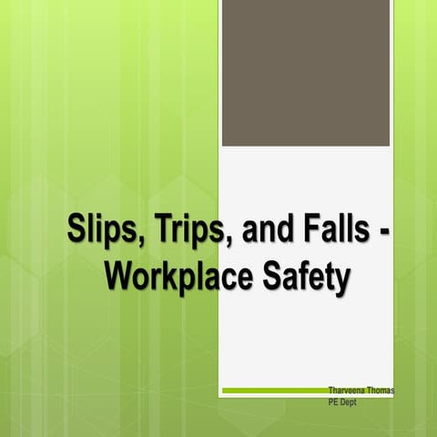 Slips trips and falls training presentation | PPT