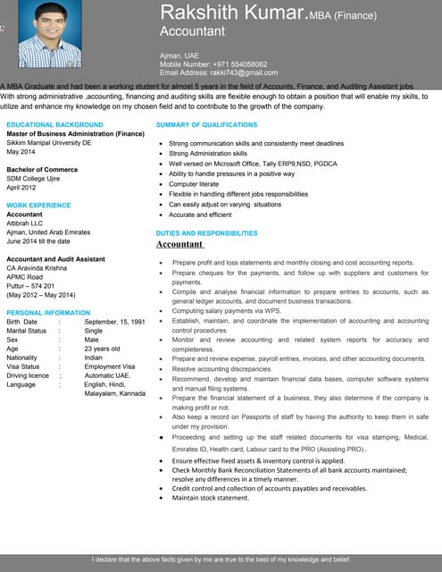 CV- Arbaz- BCom- Accountant | DOC | Business Accounting & Finance | Business